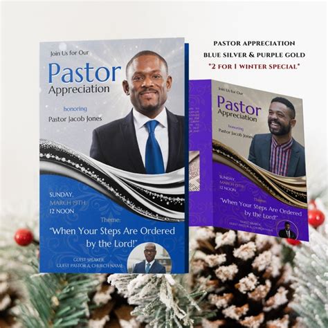 Canva Pastor Appreciation Program Etsy