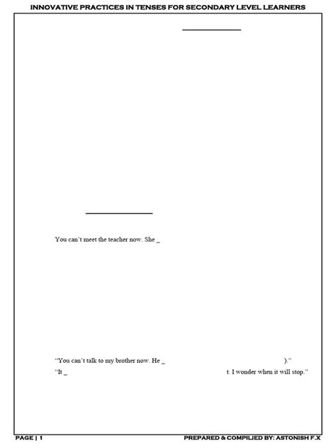 Tenses Practice Worksheet Pdf