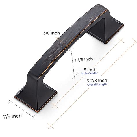 Ravinte Solid 3 Inch Big Square Foot Cabinet Pulls Oil Rubbed Bronze A Ravinte Hardware
