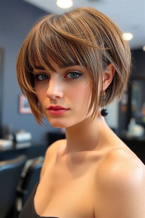 30 Cute Bob Hairstyles With Fringe Chic Bob With Soft Fringe