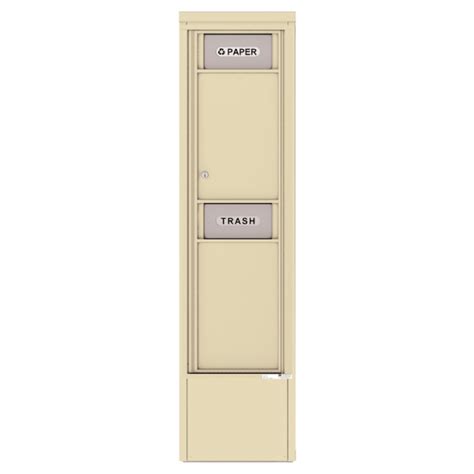 4c Commercial Front Loading Free Standing Single Column Trash Recepta