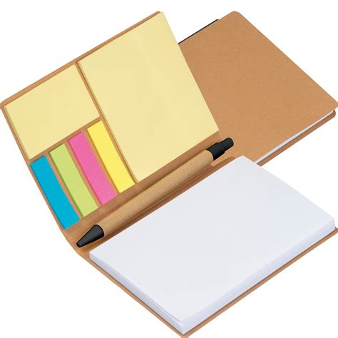 Notebook With Pen And Sticky Notes Beige 2377913
