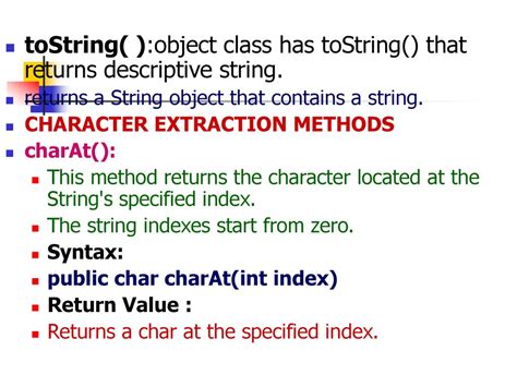 In Java, strings are objects that belong to class java.lang.String . - ppt download