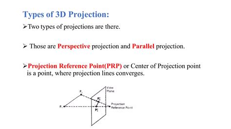 Parallel And Perspective Projection In 3 D Cg Pptx