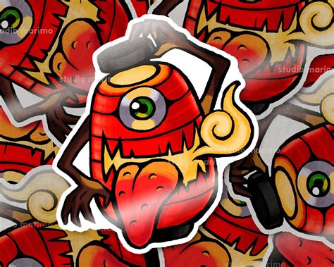 Chōchin Obake Lantern Yokai Vinyl Sticker Etsy