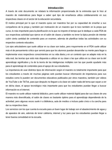 Proyecto Integrador Pdf Enseñando Aprendizaje