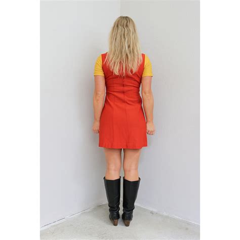 1970s Vintage York Steakhouse Waitress Mini Dress ~ Womens Xs Sm