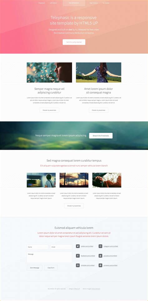 Free Responsive Templates Of Telephasic Free Responsive Html5 Template