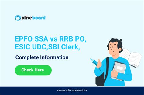 EPFO SSA Vs RRB PO ESIC UDC SBI Clerk Complete Information
