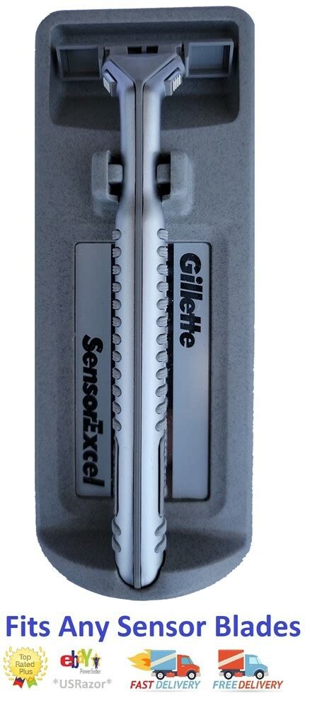 Original Gillette Sensor Excel Razor Metal Handle 2 Cartridge Refill