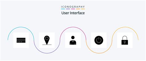 User Interface Glyph 5 Icon Pack Including Lock Ui Interface Power