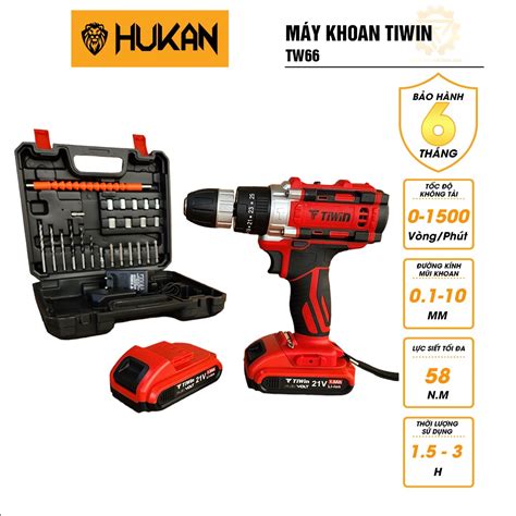 Mua Máy Khoan Pin Gia đình Tiwin Tw66 Khoan 3 Chức Năng Lực Siết 58n