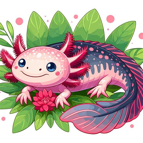 Premium Vector Cute Axolotl Cartoon Vector Style