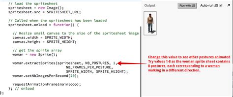 A Small Sprite Animation Framework HTML Game