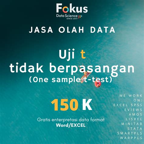 Jual Olah Data Penelitian Uji T Tidak Berpasangan One Sample T Test Shopee Indonesia