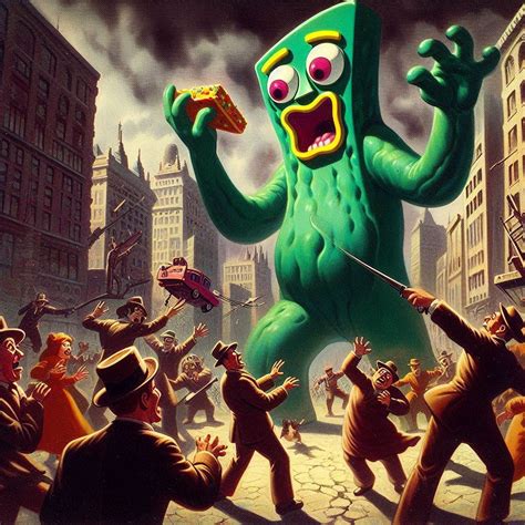 Attack Of The 50 Foot Gumby By Ron Tweedie On Deviantart