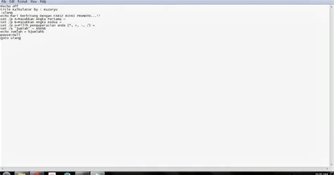 Cara Membuat Program Sederhana Dengan Notepad Selalu Dan Pasti Ada