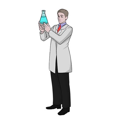 How To Draw A Scientist Easy Step By Step Tutorial