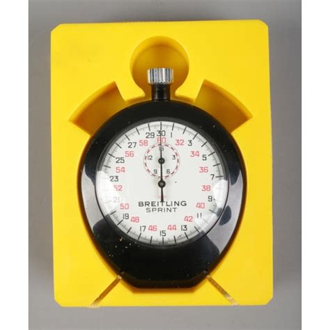 A Breitling Sprint 1 10s Stopwatch In Original Plastic Case With