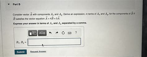 Solved Consider Vector A With Components Ax And Ay Derive