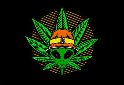 Alien Cannaibis Buytshirtdesigns