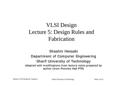 pdf vlsi d ivlsi design lecture 5 design rules and design dokumen