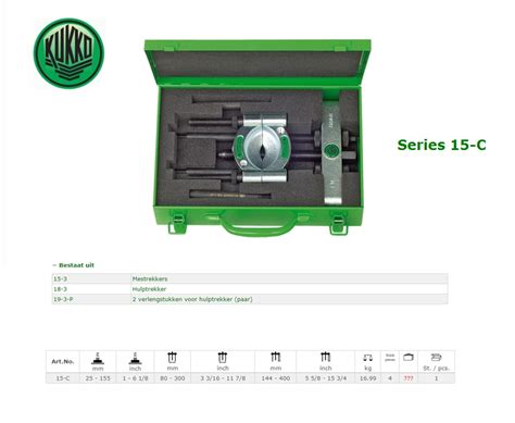 Mestrekkers Met Hulptrekkers Set 25 155mm Kukko 15 C Dkmtools