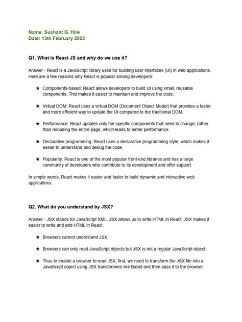 React Notes Pdf Document Object Model Java Script