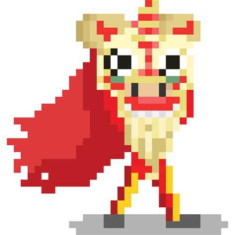 Pixe Art Chinese Lion Dancer Character 27190574 Png