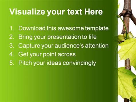 Green Maple Leaves Nature Powerpoint Templates And Powerpoint Backgrounds 0511 Powerpoint