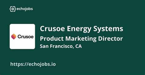 crusoe energy systems is hiring product marketing director cloud usd
