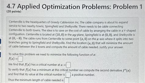 Solved 47 ﻿applied Optimization Problems Problem 120