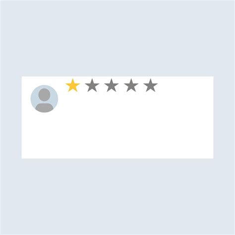 Premium Vector 1 Star Review Simple Template Negative Feedback Design