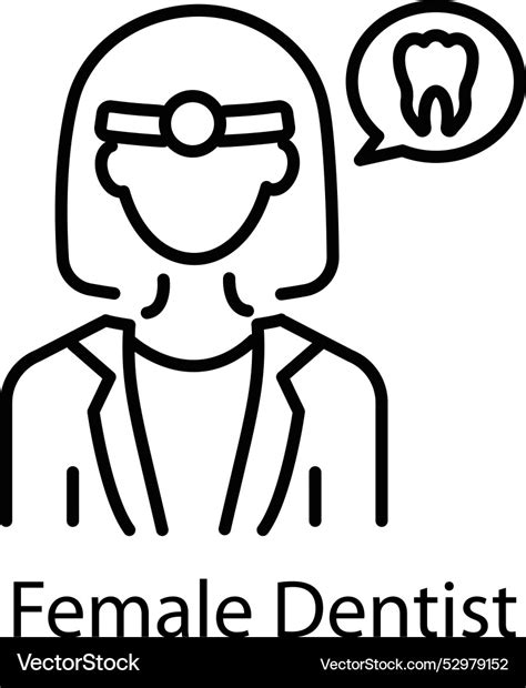 Female Dentist Royalty Free Vector Image Vectorstock