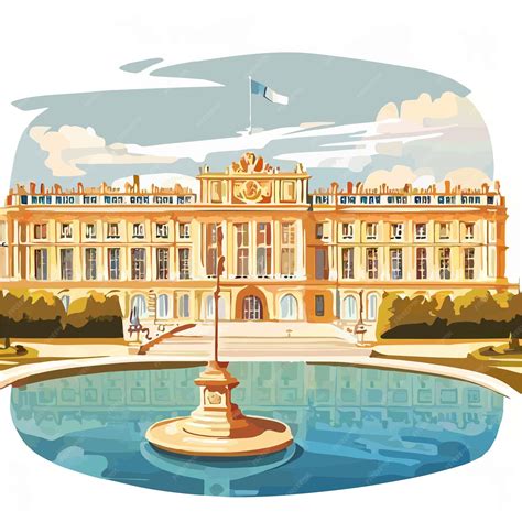 El Palacio De Versalles Vector 3 Vector Premium