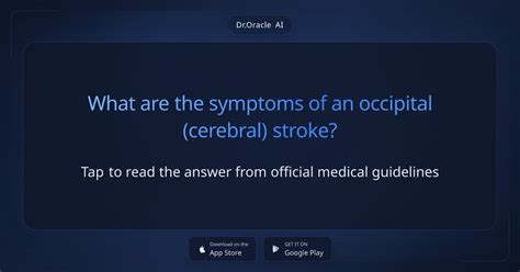 What Are The Symptoms Of An Occipital Cerebral Stroke