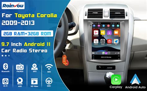 For 2009 2013 Toyota Corolla Radio Roinvou Android 11