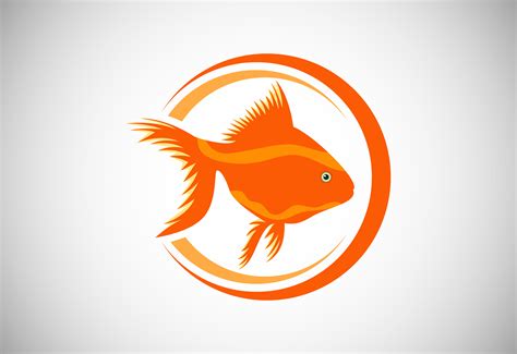 Goldfish In A Circle Fish Logo Afbeelding Door Makhondesign · Creative
