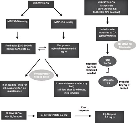 Flowchart For Titration Of Study Drug And Anaesthetic Drugs In Response