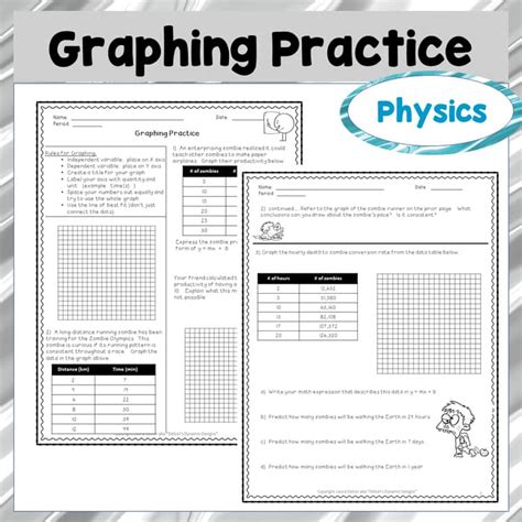 Physics Unit 1 Graphing Practice Worksheet By Delzers Dynamite Designs