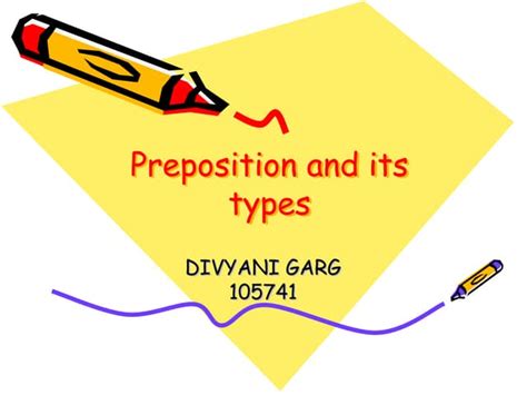 Preposition And Its Types Ppt
