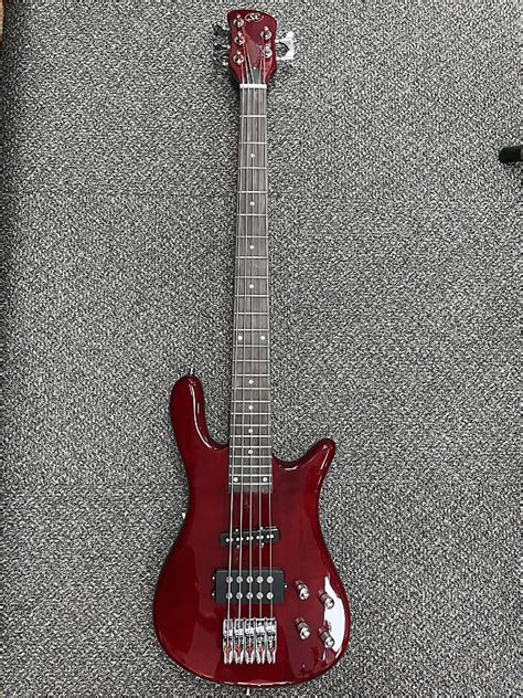 Sx 5 String Active Bass Cherry Red Reverb Uk
