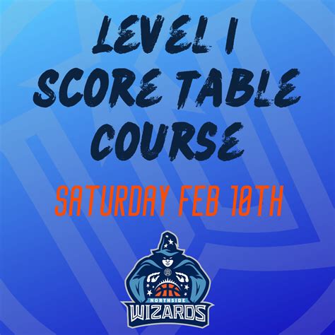 Level 1 Score Table Course Northside Basketball Inc