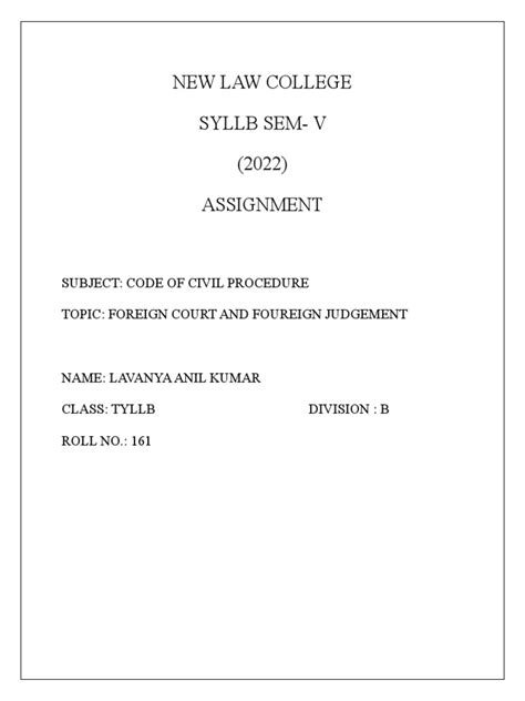 Cpc Assignment Pdf Judgment Law Lawsuit