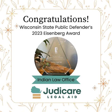 The Indian Law Office At Judicare Legal Aid Recently Won The 2023