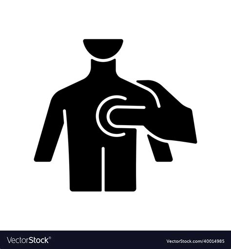 Trigger Points Massage Black Glyph Icon Royalty Free Vector
