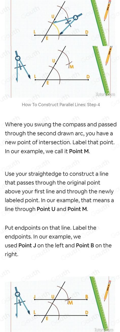 Solved Determine The Type O From The Steps Shown 1 Point Parallel Lines Through A Point Not