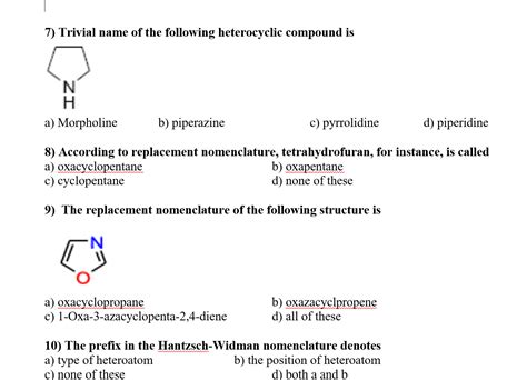 Solved 1 Following Structure Is An Example Of A Aliphatic