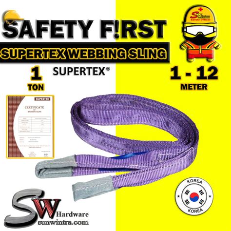 Sw Hardware Supertex Korea Heavy Duty Webbing Sling 1 Ton Polyester