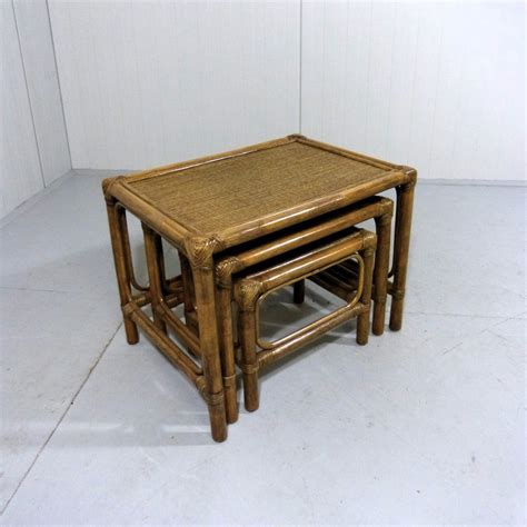 Rattan Nesting Tables 1970s Set Of 3 For Sale At Pamono